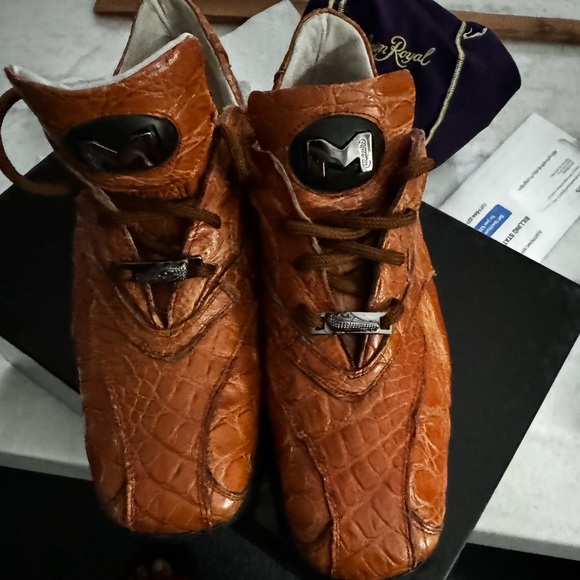 Mauri | Shoes | Mens Square Toe Sneaker Hundred Percent Crocodile ...